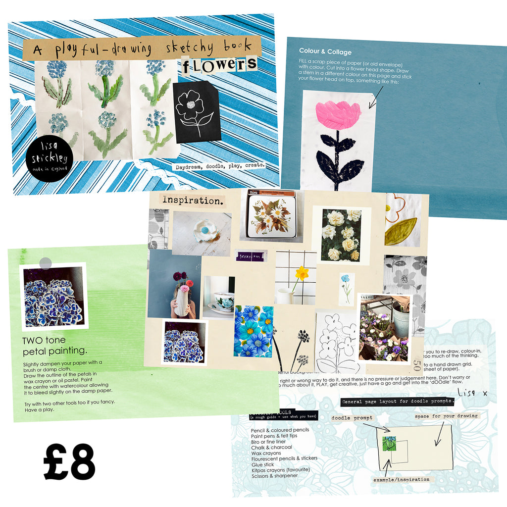A Playful-Drawing-Sketchy-Book: FLOWERS — Lisa Stickley Studio