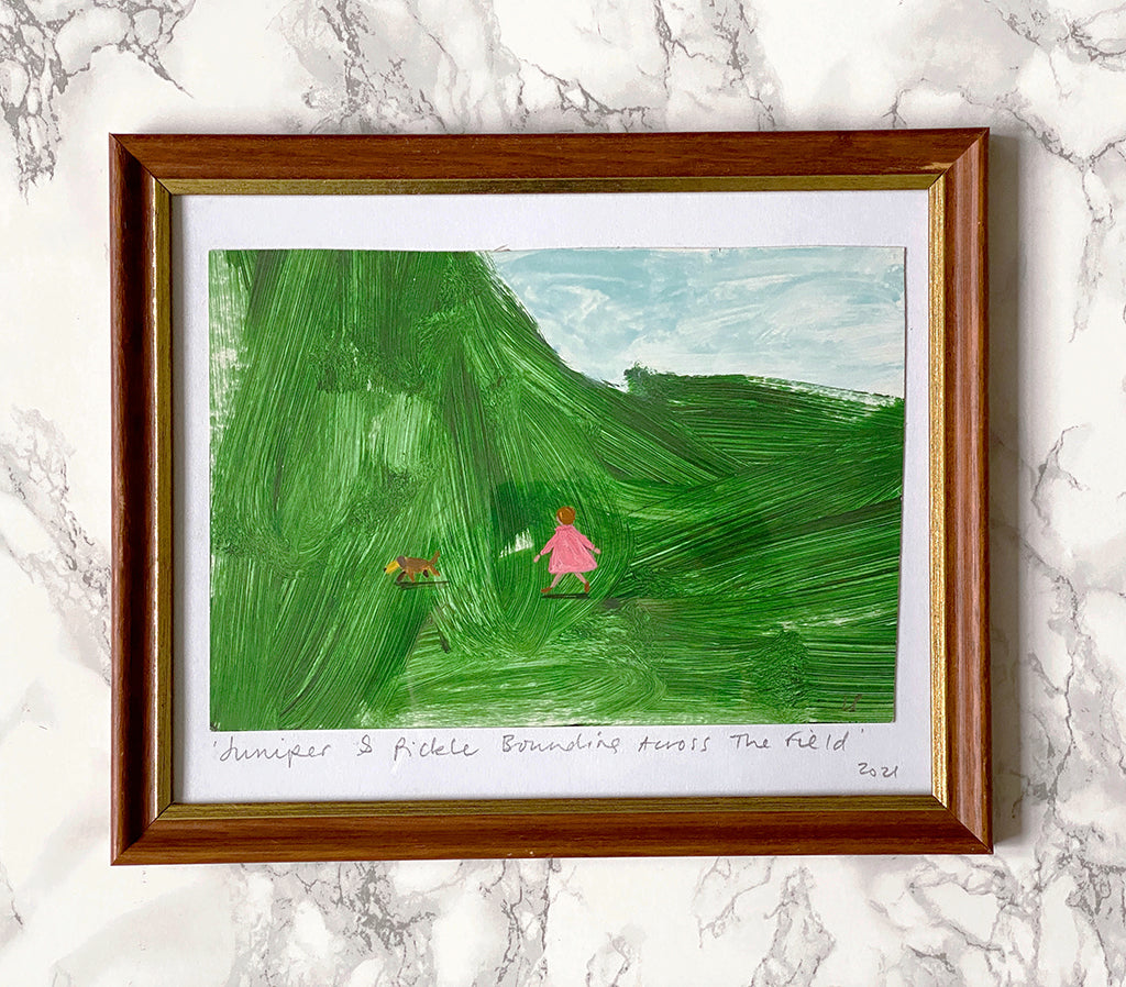 Juniper & Pickle Bounding Across The Field — Lisa Stickley Studio